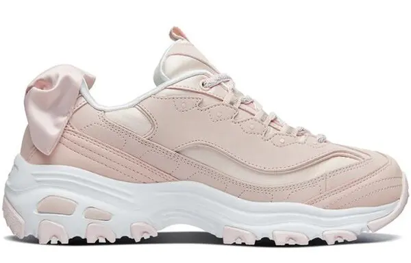 Sketchers D'lites 1.0 Athletic Sneakers With Bow Detailing - Light Pink