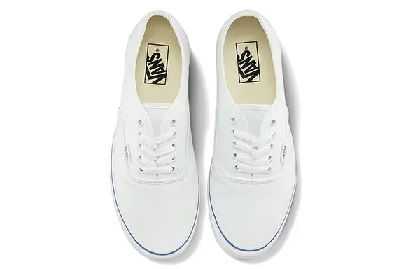 VANS Authentic Low Top Sneakers With Graphic Detailing - White