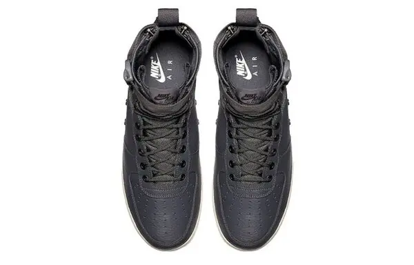 Nike Sf Air Force 1 Mid High Top Sneakers - Dark Grey/light Bone