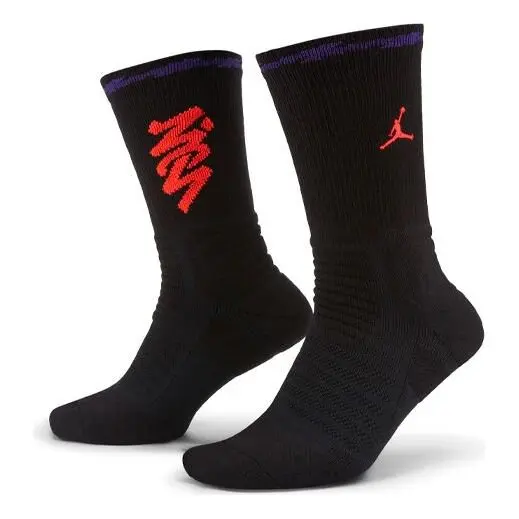 JORDAN Air Zion Flight Ventilate Sports Stocking - Black