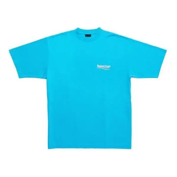 Balenciaga Political Campaign T-shirt Large Fit - Blue Sky