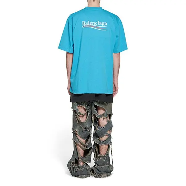 Balenciaga Political Campaign T-shirt Large Fit - Blue Sky