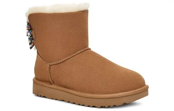 UGG Checkered Bow Short Boots