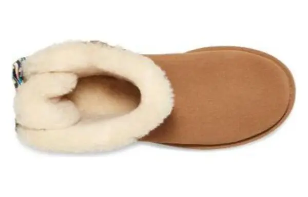 UGG Checkered Bow Short Boots