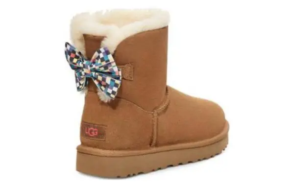 UGG Checkered Bow Short Boots