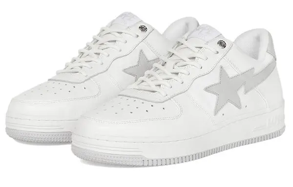A BATHING APE X Jjjjound Sta Low Top Sneakers - White/grey