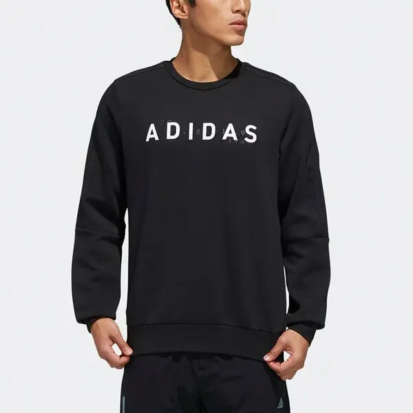Adidas Logo Printing Sports Round Neck Pullover
