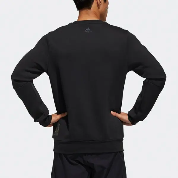 Adidas Logo Printing Sports Round Neck Pullover