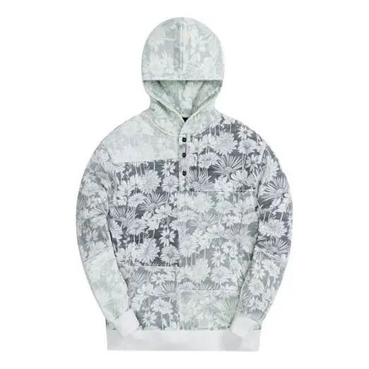 Kith Aster Floral Williams Iv Pullover 'stadium - Light Green