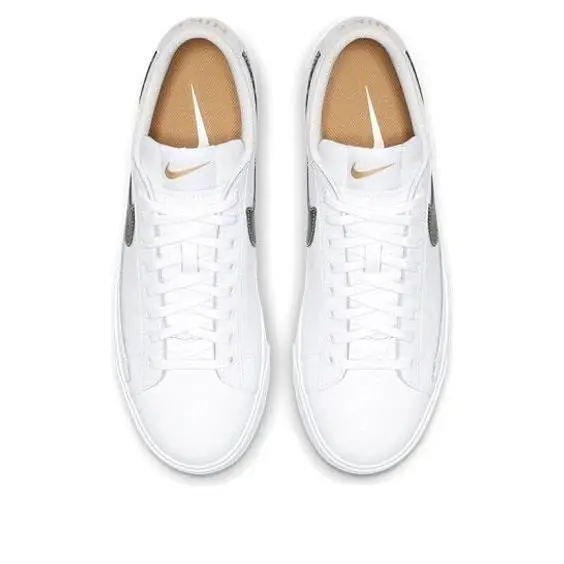 Nike Blazer Low Premium Sneakers - White/gold