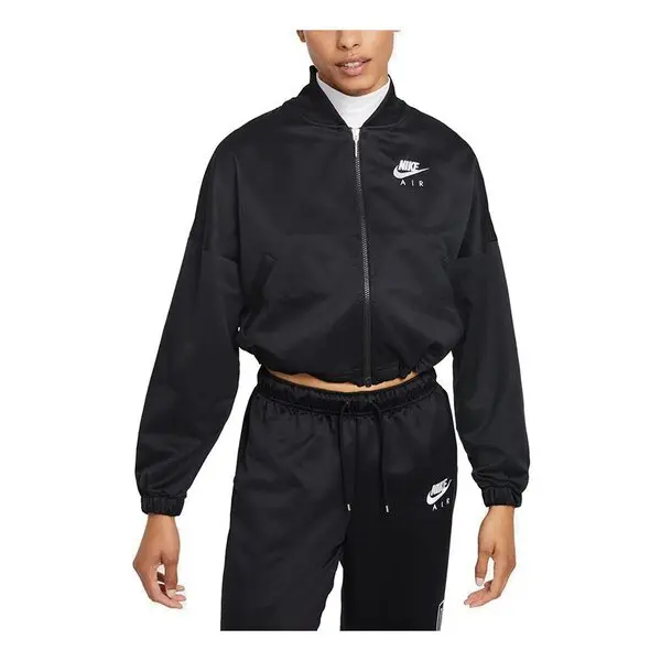 Nike Classic Logo Casual Baseball Jacket - Black
