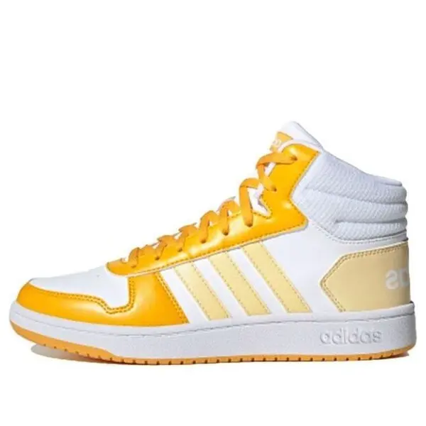 Adidas Hoops 2.0 Mid Sneakers - White/yellow