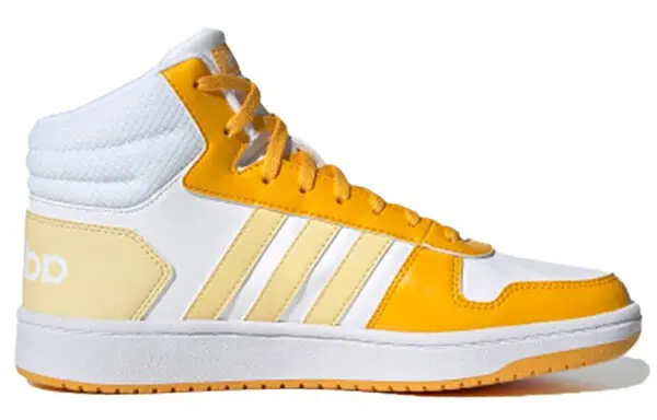 Adidas Hoops 2.0 Mid Sneakers - White/yellow