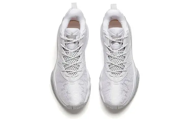 ANTA Quick Battle 5 Low Top Athletic Sneakers - White/silver/grey