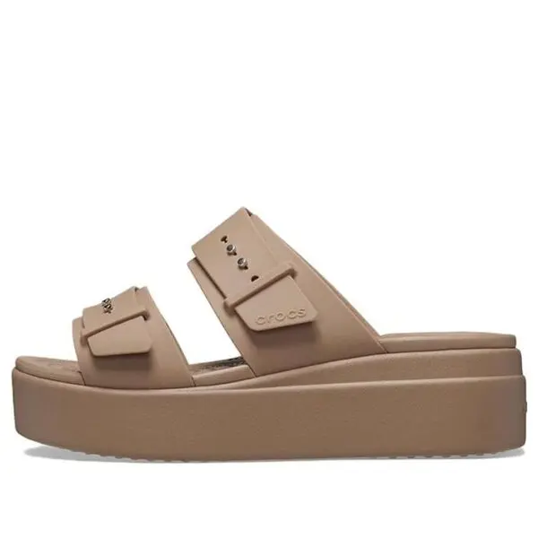 CROCS Brooklyn Sandal Low Wedge - Latte