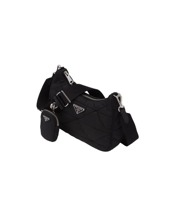 Prada Padded Re-nylon Shoulder Bag - Black