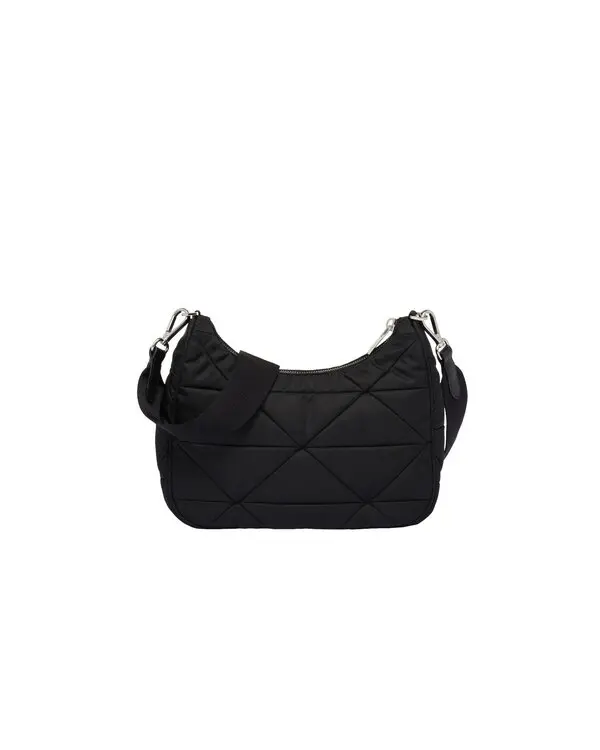 Prada Padded Re-nylon Shoulder Bag With Pouch - Black