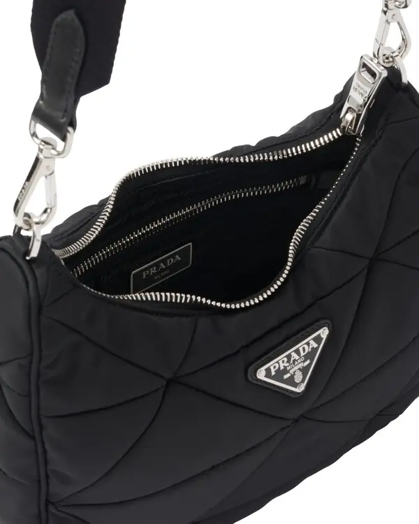 Prada Padded Re-nylon Shoulder Bag With Pouch - Black