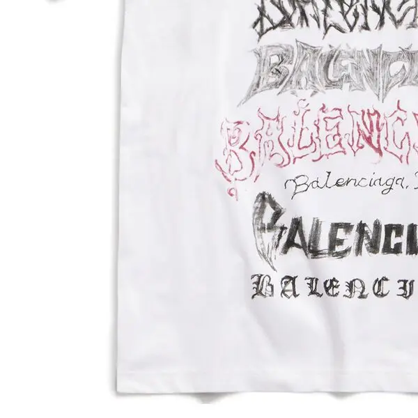 Balenciaga Diy Metal T-shirt 'white Black Red - White/black/red