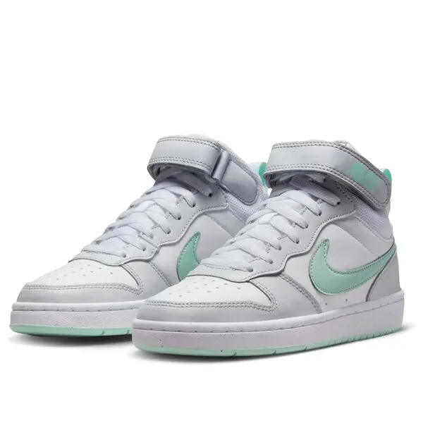 Nike Court Borough Mid 2 "pure Platinum Mint Foam" Sneakers - Gray/green