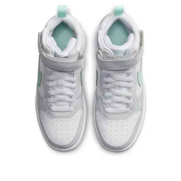Nike Court Borough Mid 2 "pure Platinum Mint Foam" Sneakers - Gray/green