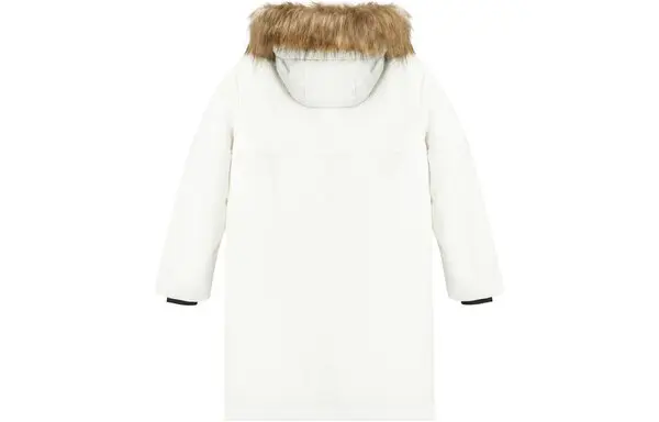 NEW BALANCE Long Puff Down Jacket With Fur Hood