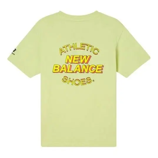 NEW BALANCE Graphic Print T-shirt Asia Sizing 'lime Yellow - Lime Green