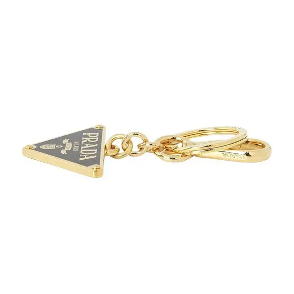 Prada Triangle Logo Keyring