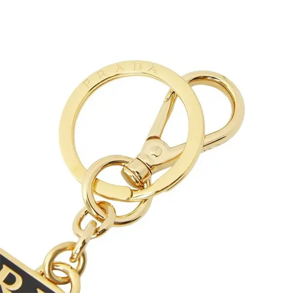 Prada Triangle Logo Keyring