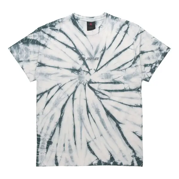 JORDAN Tie & Dye Loose Knit Short Sleeve T-shirt - Green