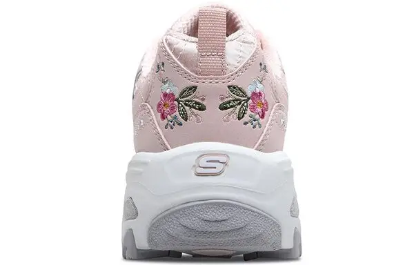 Sketchers D'lites 1.0 Embroidered Sneakers - Light Pink