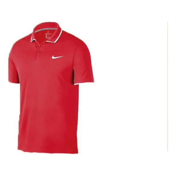Nike Court Dri-fit Tennis Lapel Red White