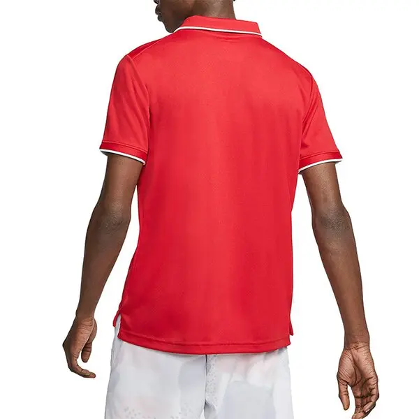 Nike Court Dri-fit Tennis Lapel Red White