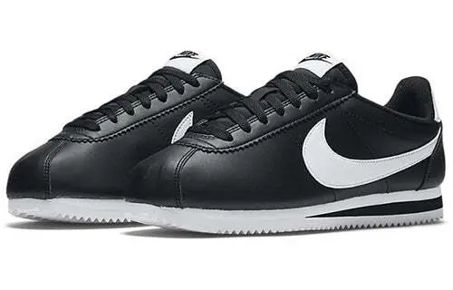 Nike Classic Cortez Leather Sneakers - Black/white