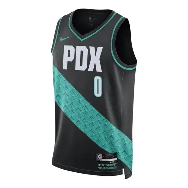 Nike Dri-fit Nba Portland Trail Blazers Damian Lillard City Edition 2022/23 Swingman Jersey - None