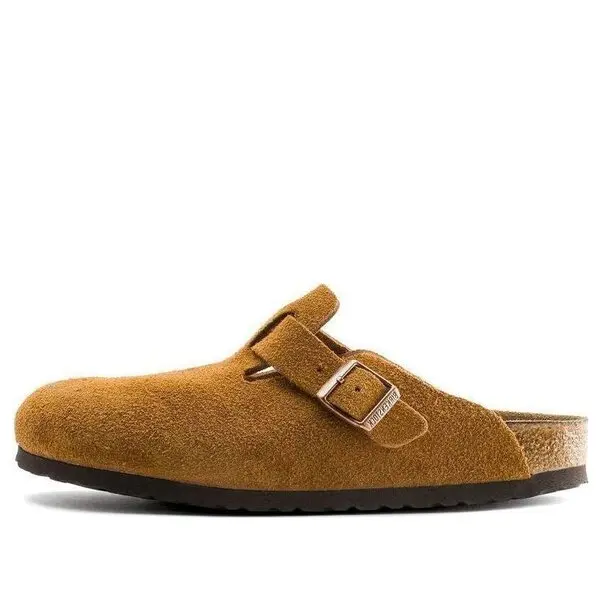 BIRKENSTOCK Boston Soft Footbed Suede Leather Clogs - Mink
