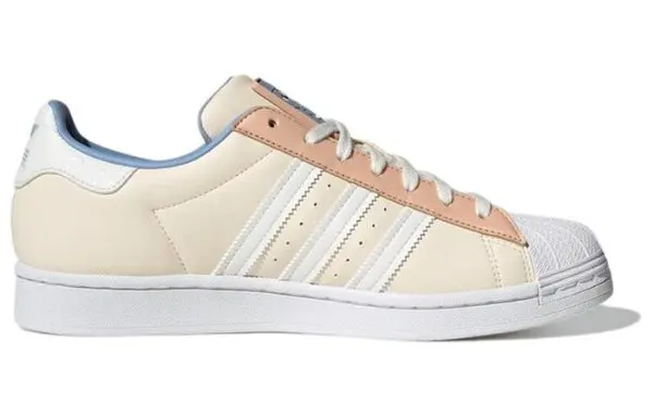 Adidas Superstar Low Top Sneakers - White/orange/blue