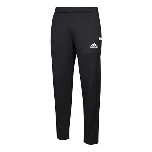 Adidas T19 Outdoor Running Casual Sports Knit Long Pants - Black