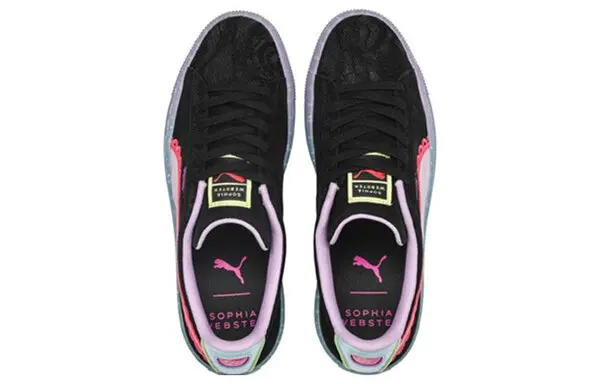 PUMA Sophia Webster X Suede "black Fiery Coral" Sneakers