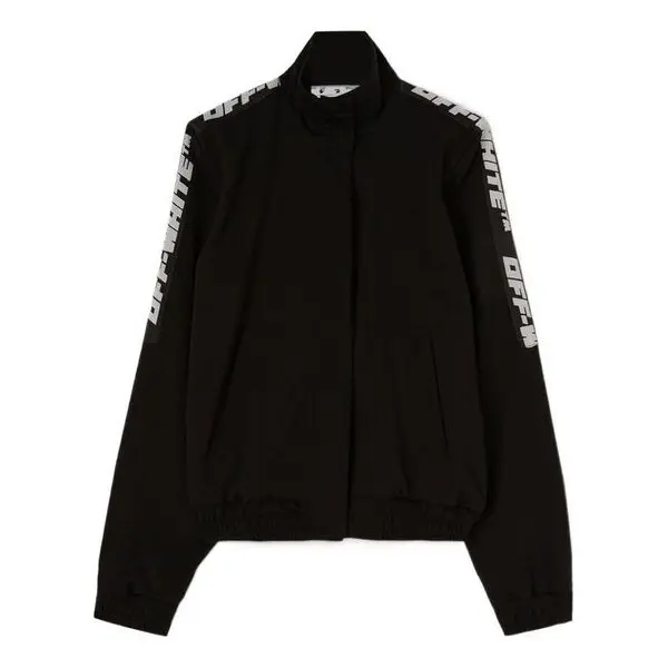 Off-White Logo-tape Track Jacket - Black