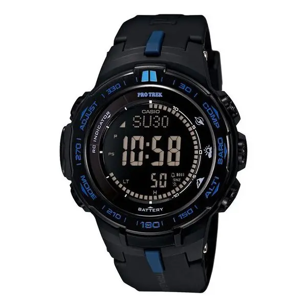 Casio Protrek Solar Powered Digital Watch - Black