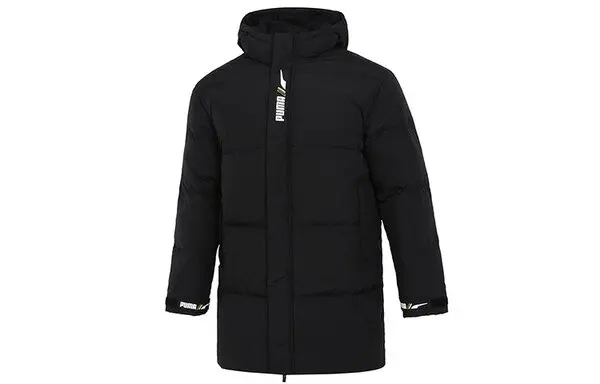 PUMA Quilted Hooded Down Jacket - Black