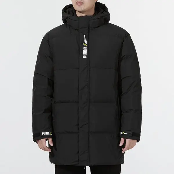 PUMA Quilted Hooded Down Jacket - Black