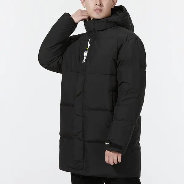 PUMA Quilted Hooded Down Jacket - Black