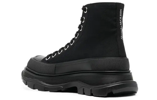 Alexander McQueen Tread Slick Lace-up Boots - Black