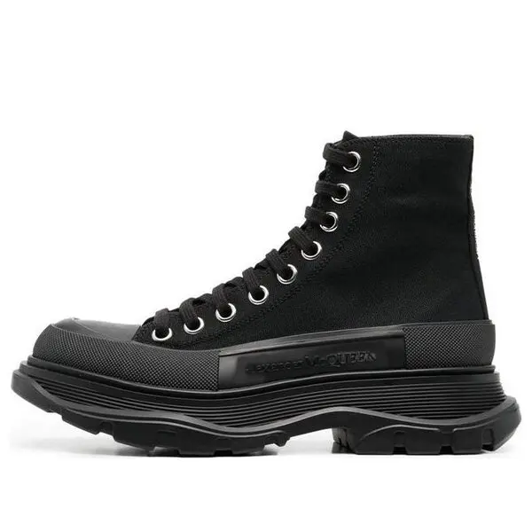 Alexander McQueen Tread Slick Lace-up Boots - Black