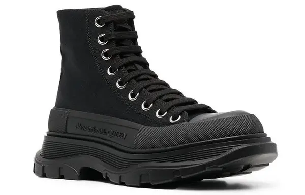 Alexander McQueen Tread Slick Lace-up Boots - Black