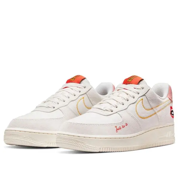 Nike Force 1 '07 "peace" Sneakers - White/orange/red