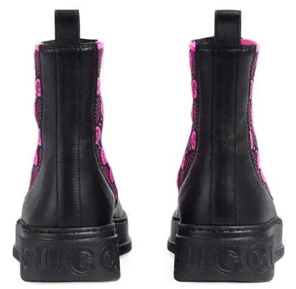 Gucci Gg Jersey Chelsea Boots