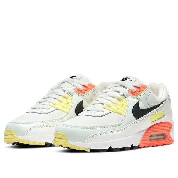 Nike Max 90 "summit White Bright Mango - Black/yellow/red